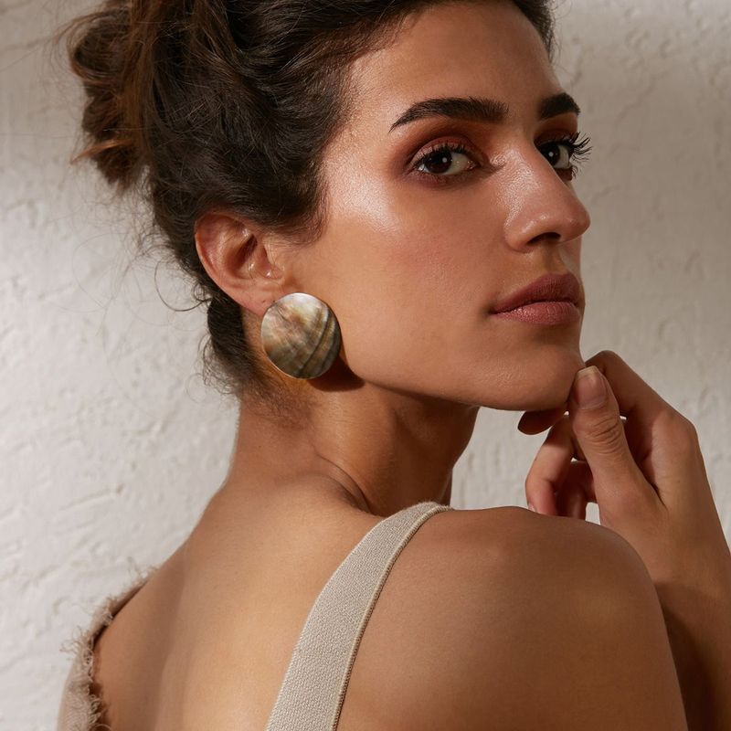 Buy Pipa Bella by Nykaa Fashion Multi-Colored Round Shell Earrings Online