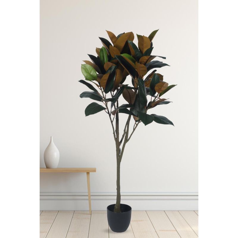 Buy Home Bloom Decoration Artificial Red Rubber Magnolia Plants Online