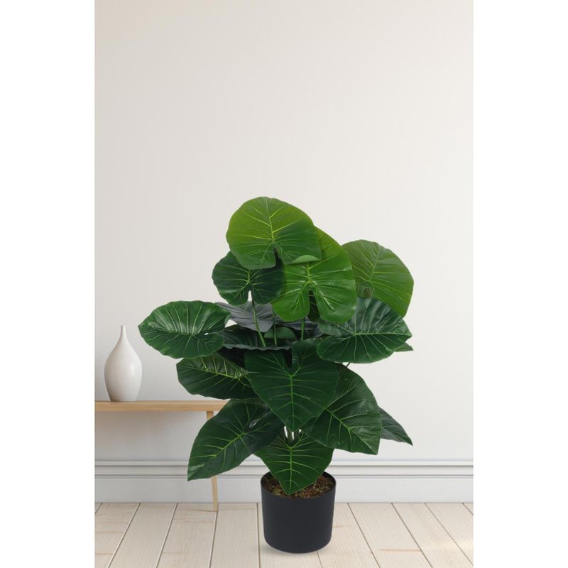 Buy Home Bloom Artificial PVC Rubber Big Leaves Plants for Indoor ...