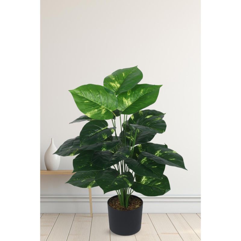 Buy Home Bloom Artificial PVC Pothos Big Leaves Plants for Home with ...