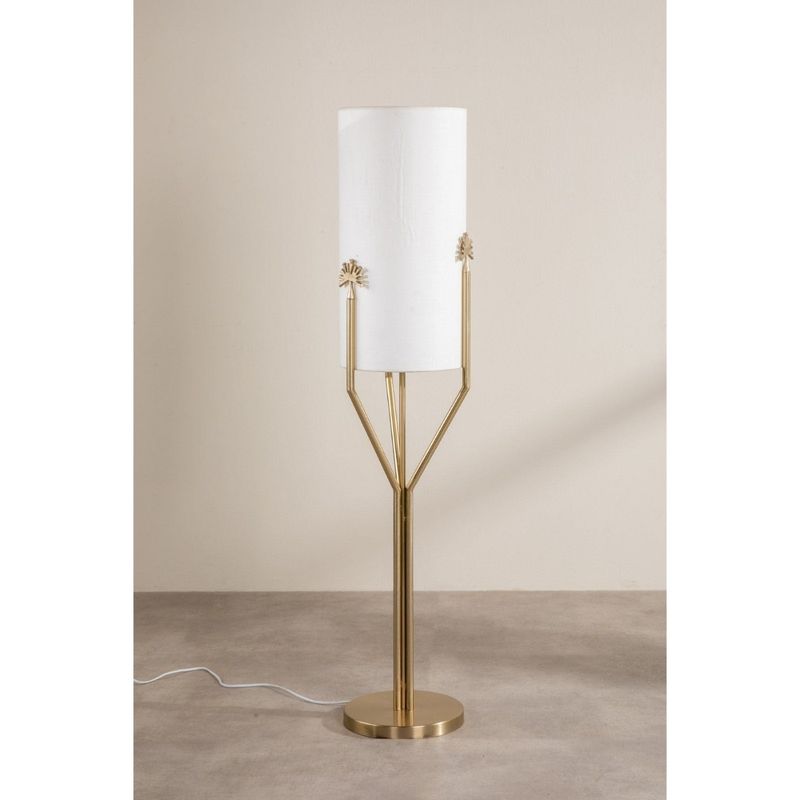 Buy Freedom Tree Sabar Palm Gold Floor Lamp Ensemble with Solid Off ...
