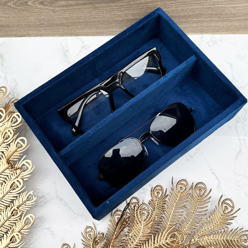 Buy La Trove Luxury Velvet Drawer Organizer Sunglass Goggles Tray and ...