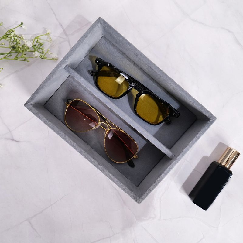 Buy La Trove Luxury Velvet Drawer Organizer Sunglass Goggles Tray and ...