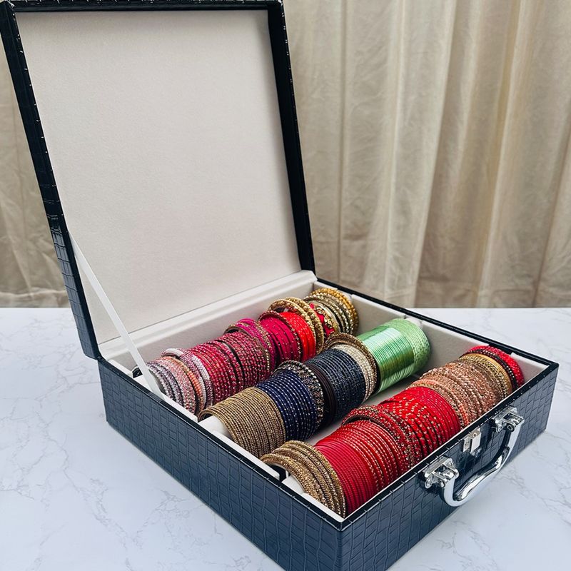 Buy La Trove 3 Rods Bangle Box Organizer For Bangles and Kada Black Online