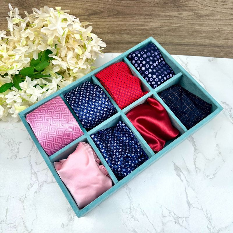 Buy La Trove Luxury Velvet Drawer Organiser Tie Pocket Square Storage ...