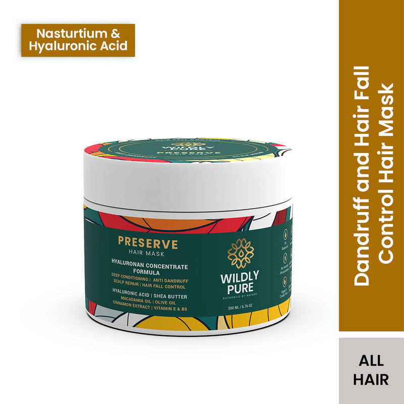 Buy Wildly Pure Preserve Natural Hair Mask For Hair Fall & Anti ...