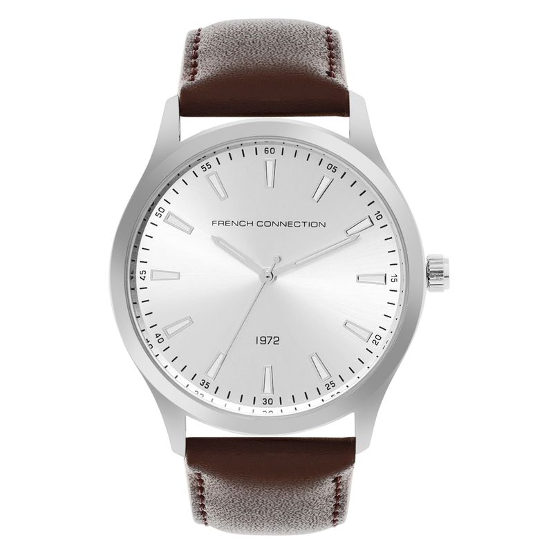 Buy French Connection Silver Dial Analog Watch For Mens - FC157BR Online