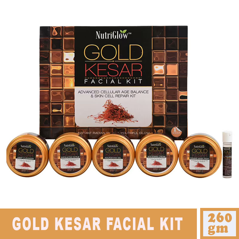 Buy NutriGlow Gold Kesar Facial Kit For Instant Radiant Shine Online