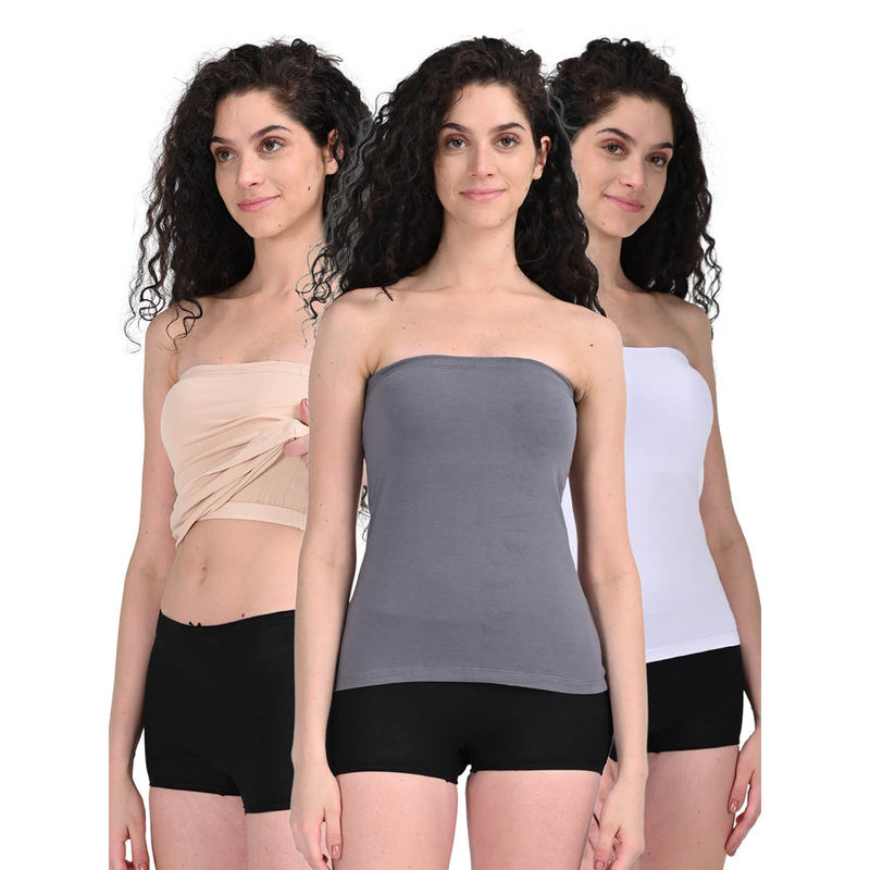 Buy Adira Women Multi-Color Solid Slips & Camisole (Pack of 3) Online