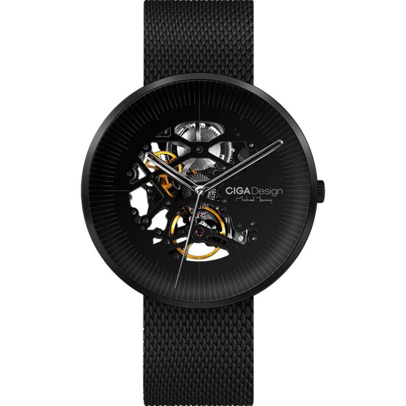 Buy CIGA DESIGN Men MY Series Michael Young Black Round Dial Watch ...