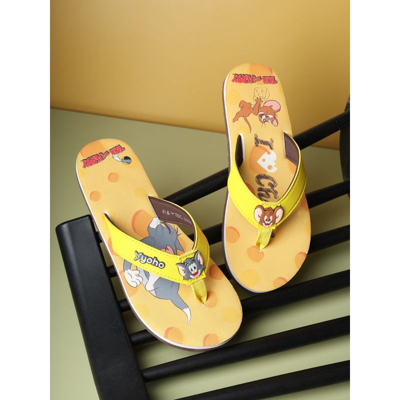 Buy Yoho Tom and Jerry Yellow Flipflops for Women Online
