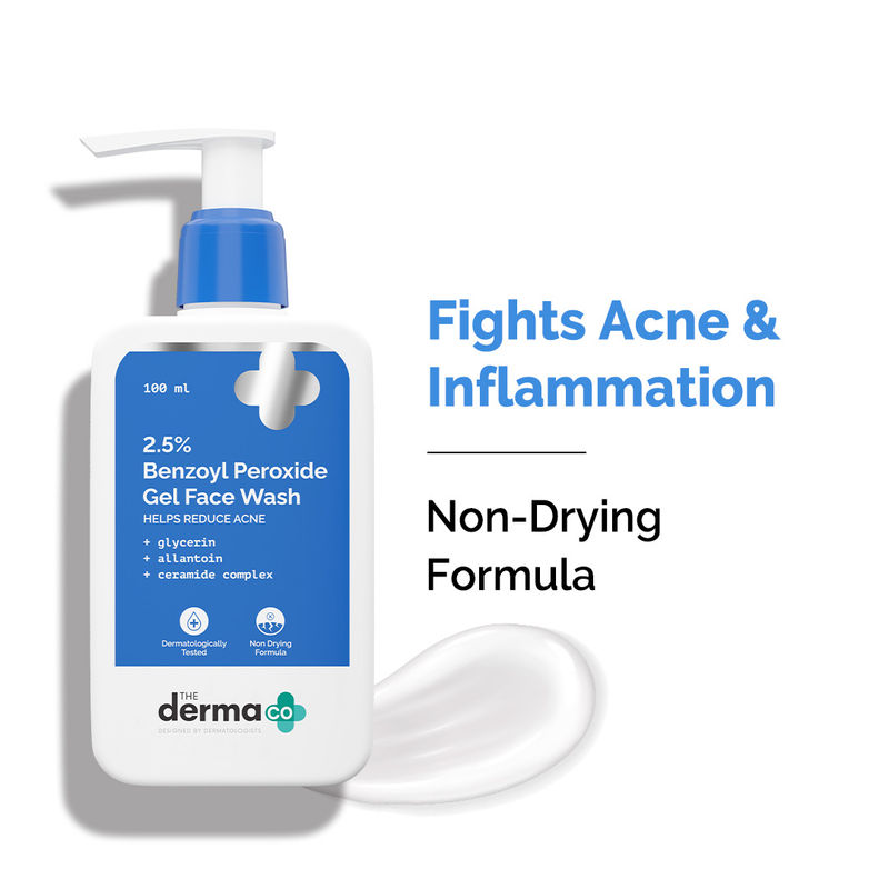 Buy The Derma Co 2.5% Benzoyl Peroxide Gel Face Wash with Ceramides For ...