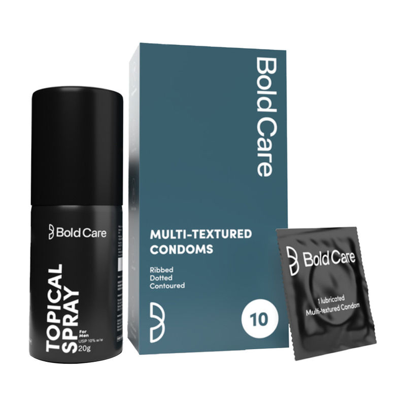 Buy Bold Care Extend Topical Spray + Ribbed, Dotted & Contoured Multi ...