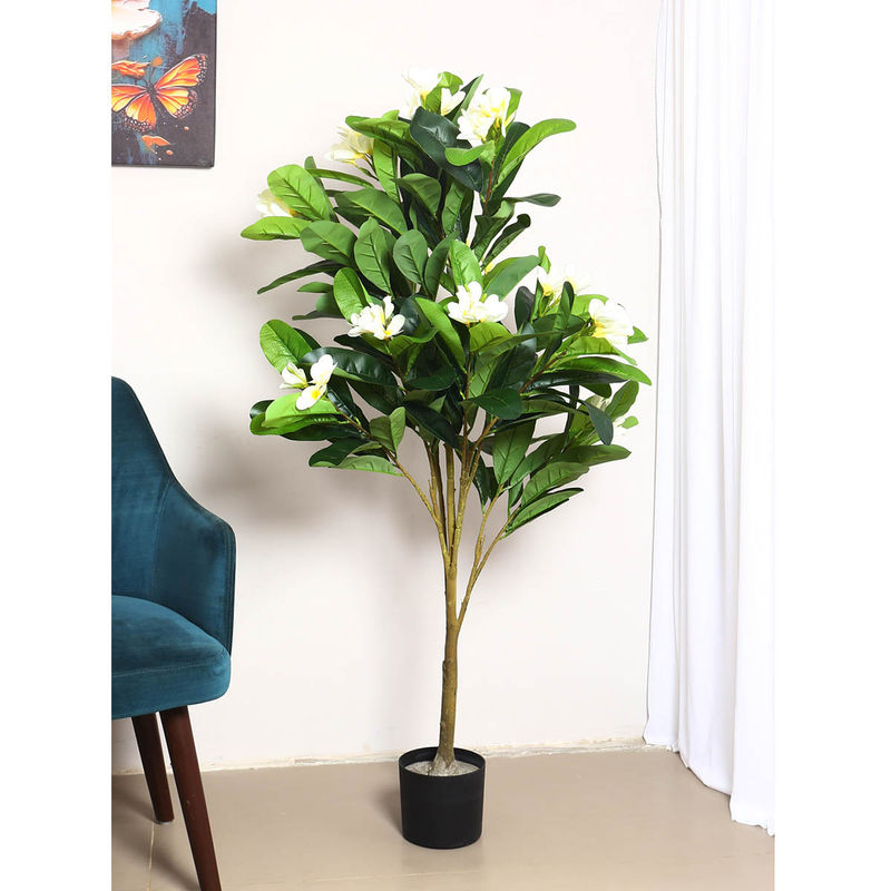 Buy ARICK DECOR Artificial Champa & Frangipani Flowers Plants with Pot ...