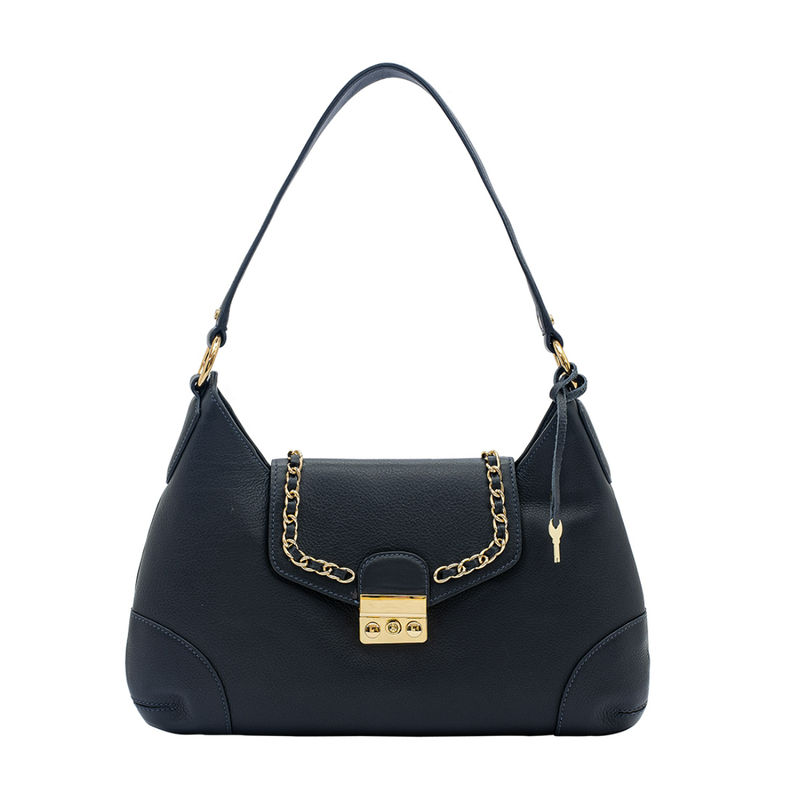 Buy Eske Navy Blue Liza Leather Shoulder Bag Online