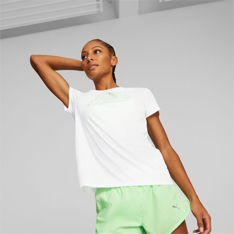 Buy Puma Run Logo Womens White T-Shirt Online