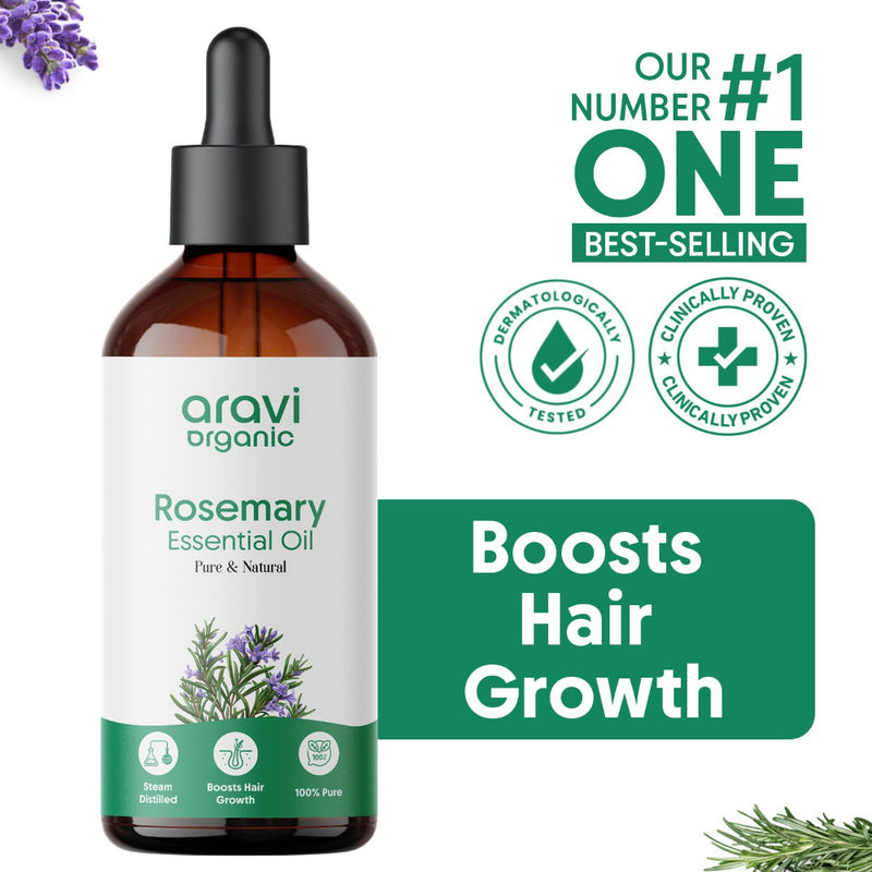 Buy Aravi Organic Rosemary Essential Oil For Hair Growth & Longer Hair ...