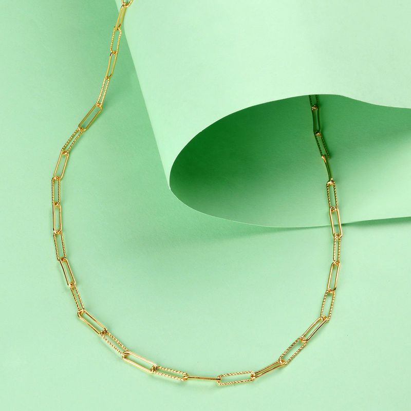 Buy Accessorize London Real Gold Plated Fancy Paperclip Chain Necklace ...