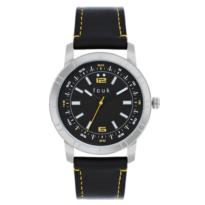 Buy Fcuk Watches Analog Black Dial Watch for Men - FK00012D Online