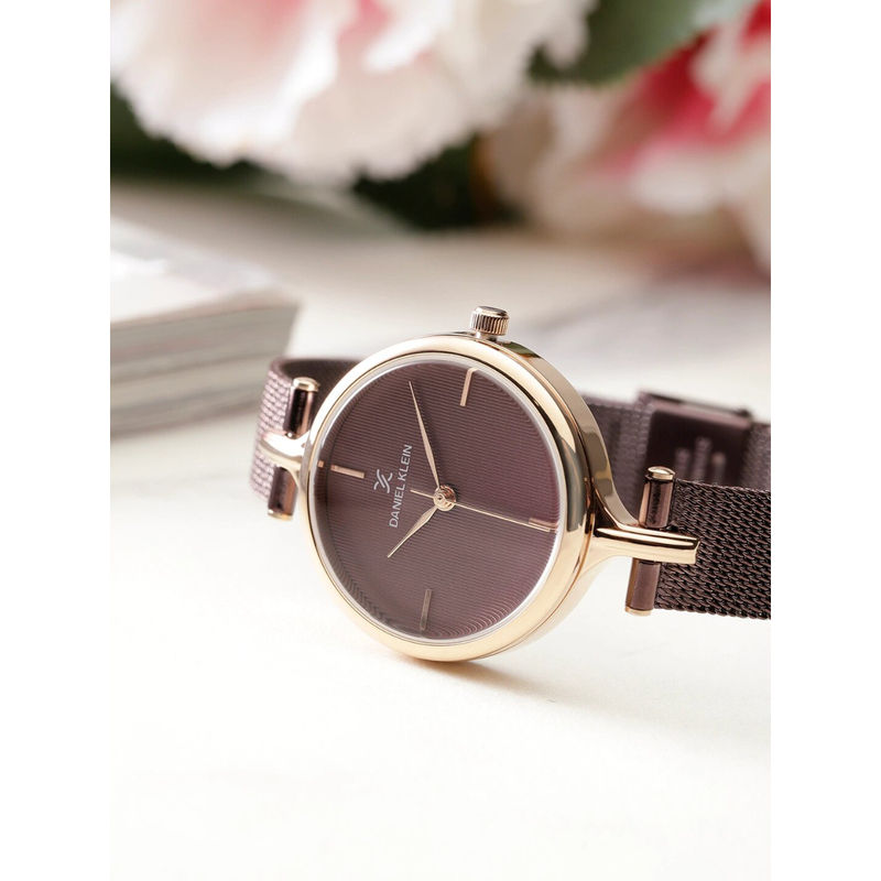 Buy Daniel Klein Maroon Color Watches For Women (dk11914-4) Online