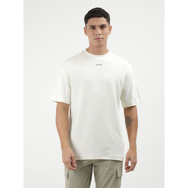 Buy Calvin Klein Men Off White Color T-Shirt Online