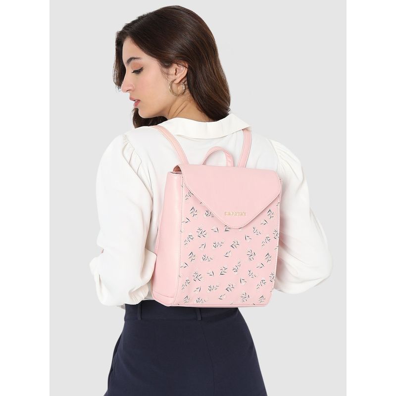 Buy Caprese Womens Merida Large Pink Printed Backpack Online
