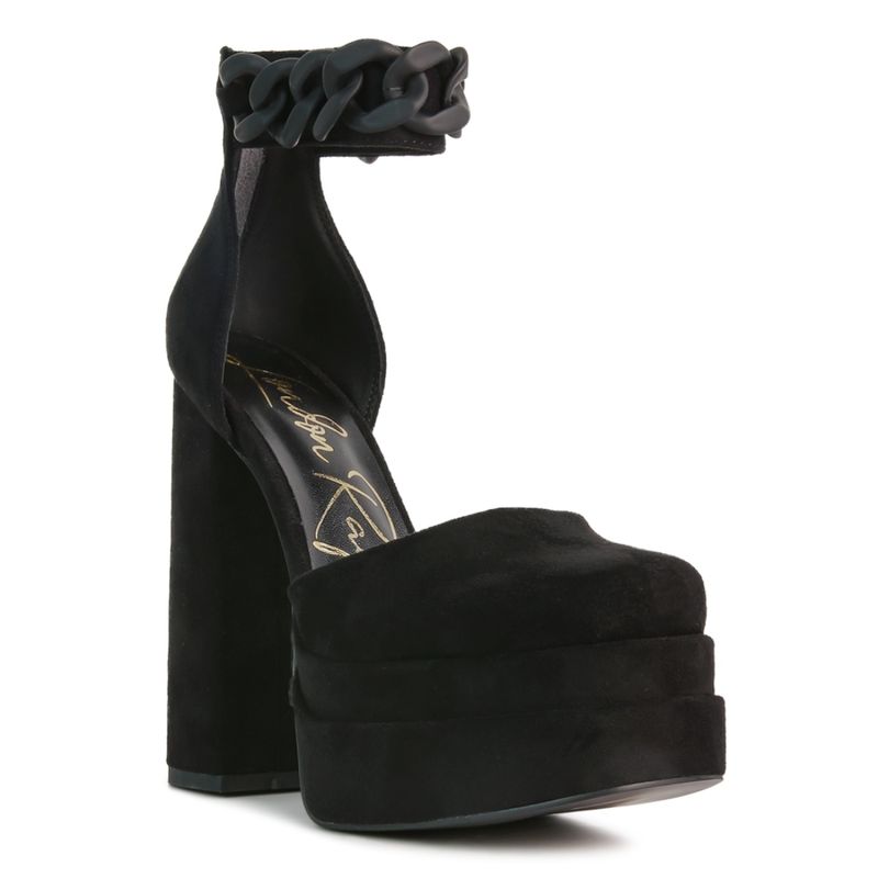 Buy London Rag Solid Black Heels Online