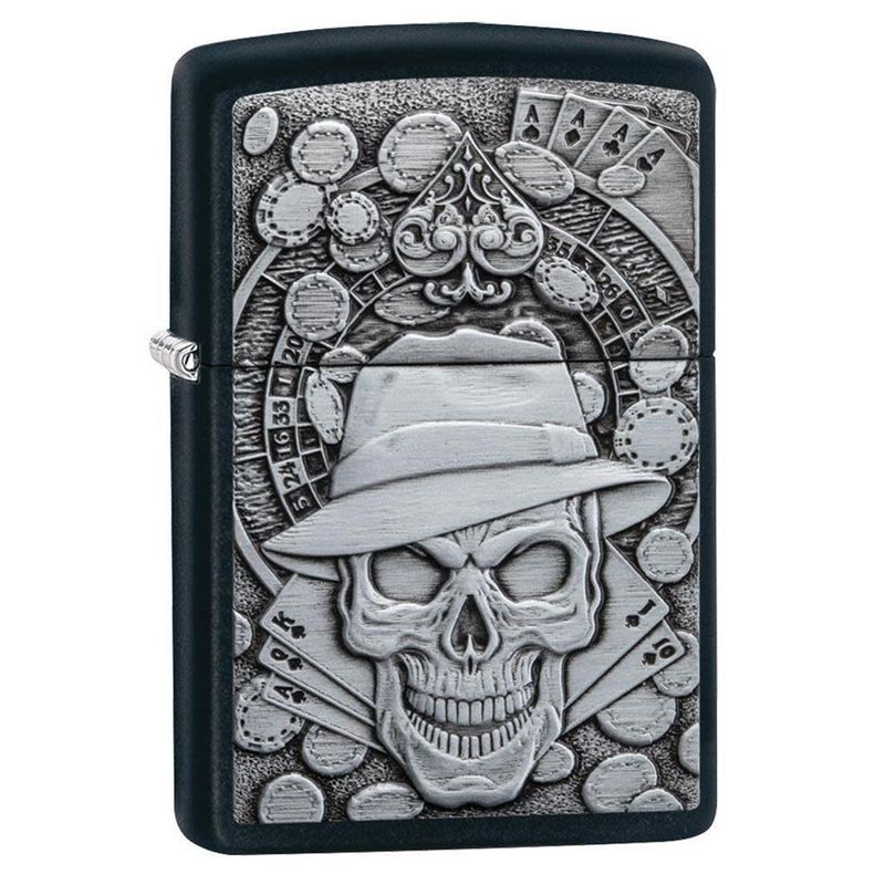 Zippo Gambling Skull Windproof Pocket Lighter: Buy Zippo Gambling Skull ...