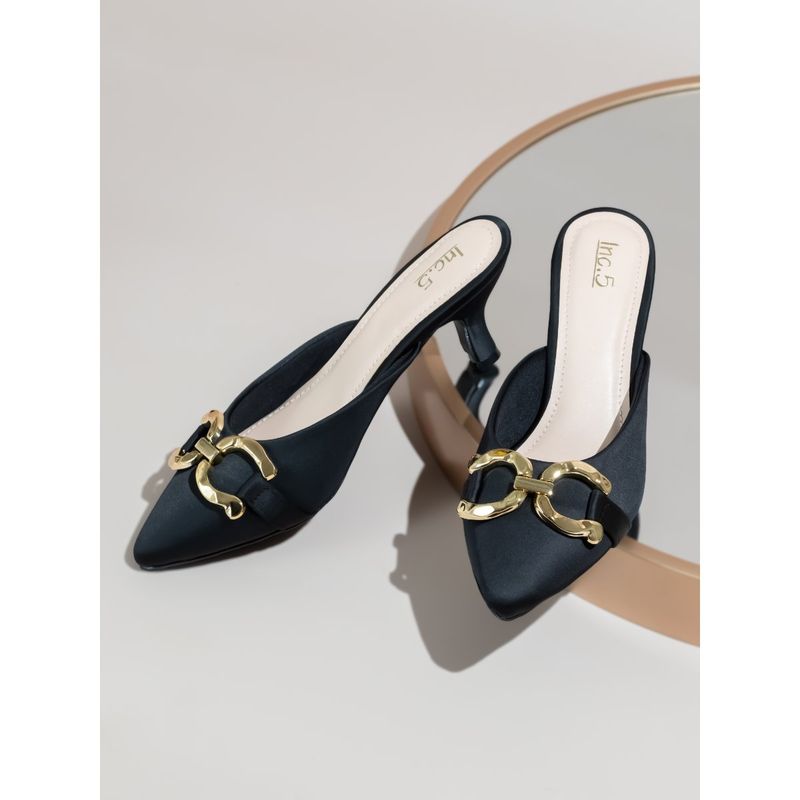 Buy Inc.5 Women Black Party Mule Heels Online