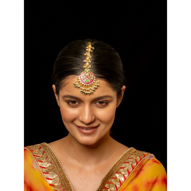 Buy Shlok Jewels Aroos Maang Tika Online