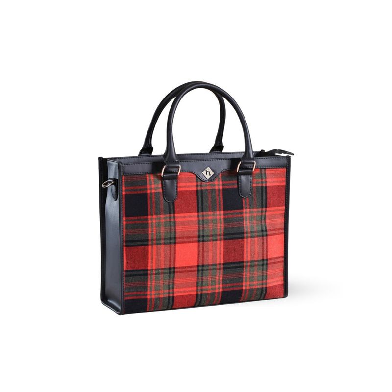 Buy Nestasia Plaid Checkered Handbag with Detachable Sling Strap (M) Online