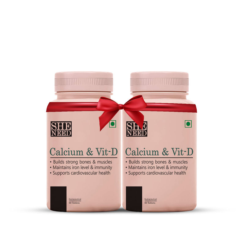 SheNeed Calcium and Vit-D Supplement - Pack Of 2: Buy SheNeed Calcium ...