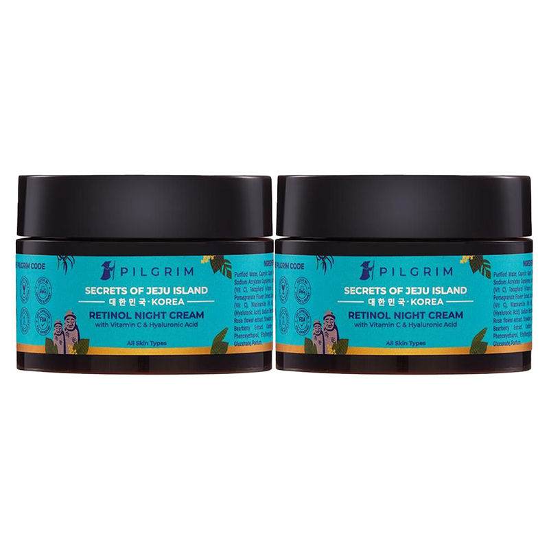 Buy Pilgrim Retinol Night Cream With Vitamin C & Hyaluronic Acid - Pack ...