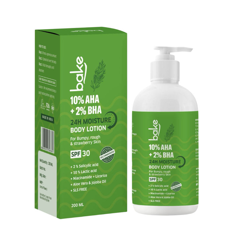 Buy BAKE 10% AHA + 2% BHA Body Lotion SPF 30 PA+++ With Salicylic ...