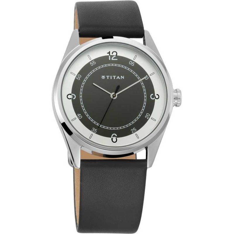 Buy Titan Workwear Watch With White Dial & Leather Strap Online