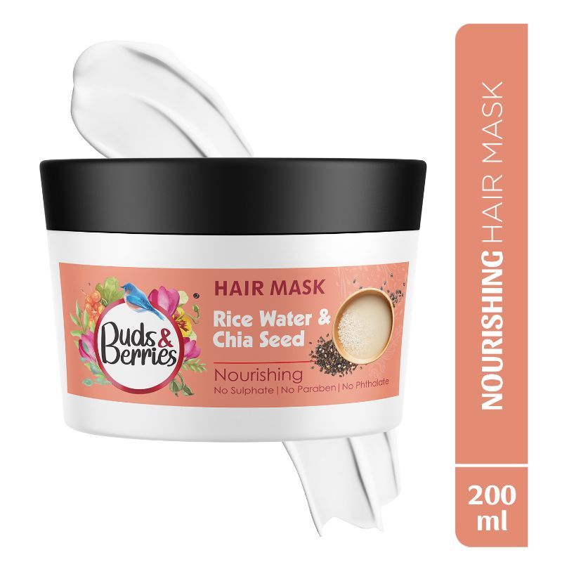 Buy Buds & Berries Rice Water & Chia Seeds Conditioning Hair Mask Online
