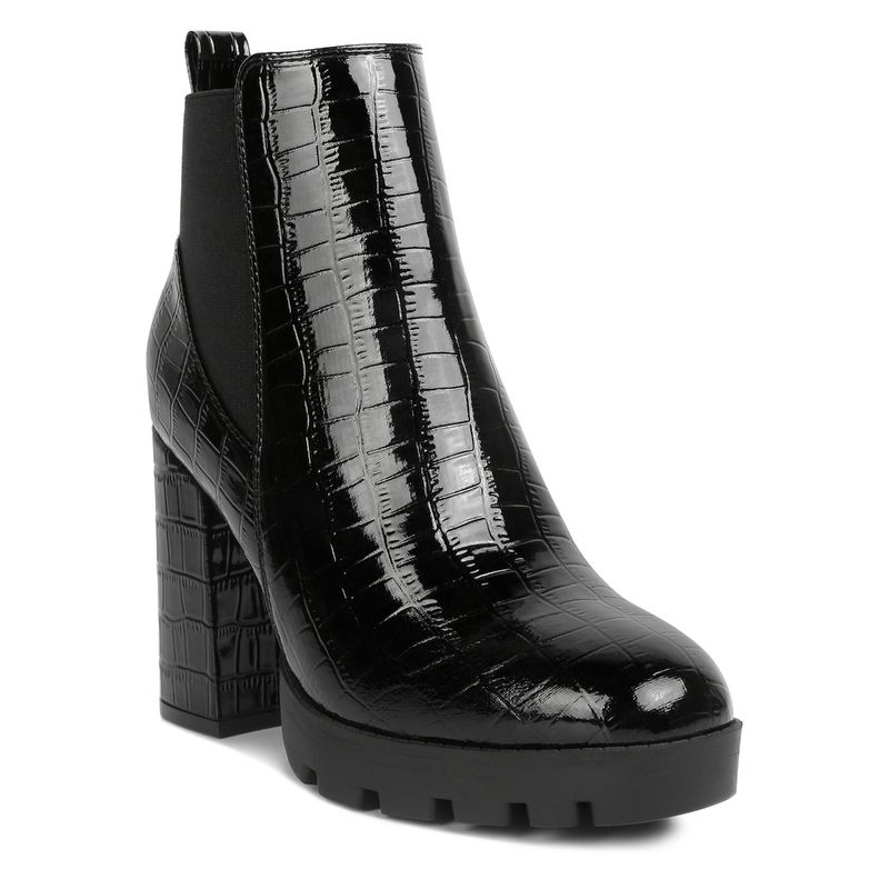 Buy London Rag Black Croc Chelsea Boots Online