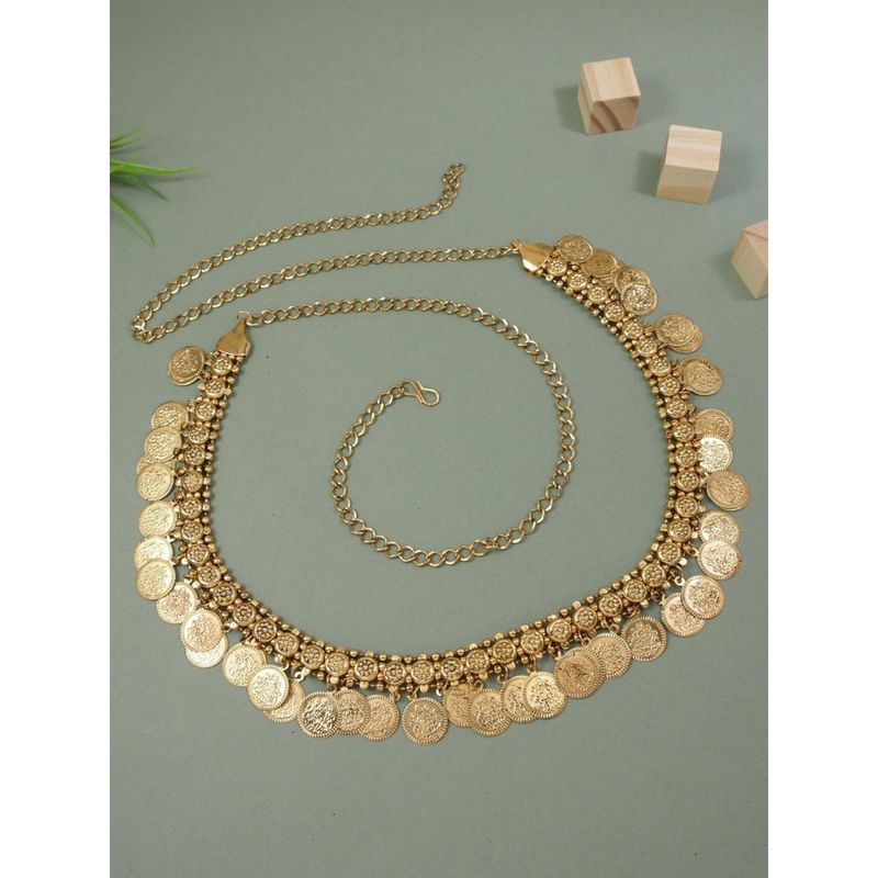 Buy I Jewels Coin Tassel Adjustable Boho Waist Chain/Belly Chain ...