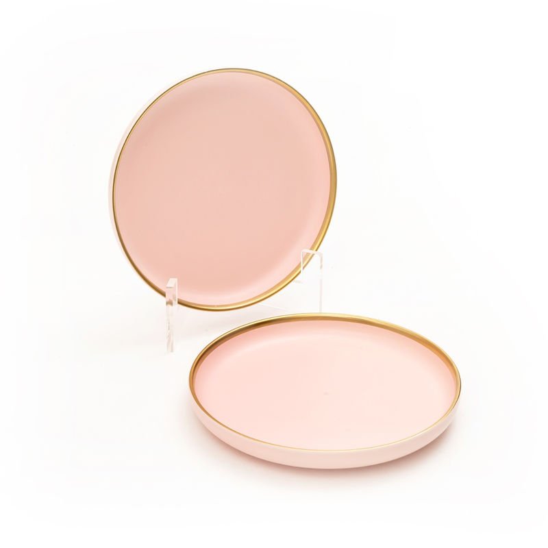 Buy EZ Life Pastely 8 Inch Ceramic Small Dinner Plate Baby Pink ...