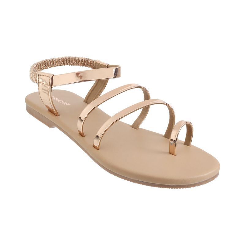 Buy Walkway Womens Beige Synthetic Sandals Online