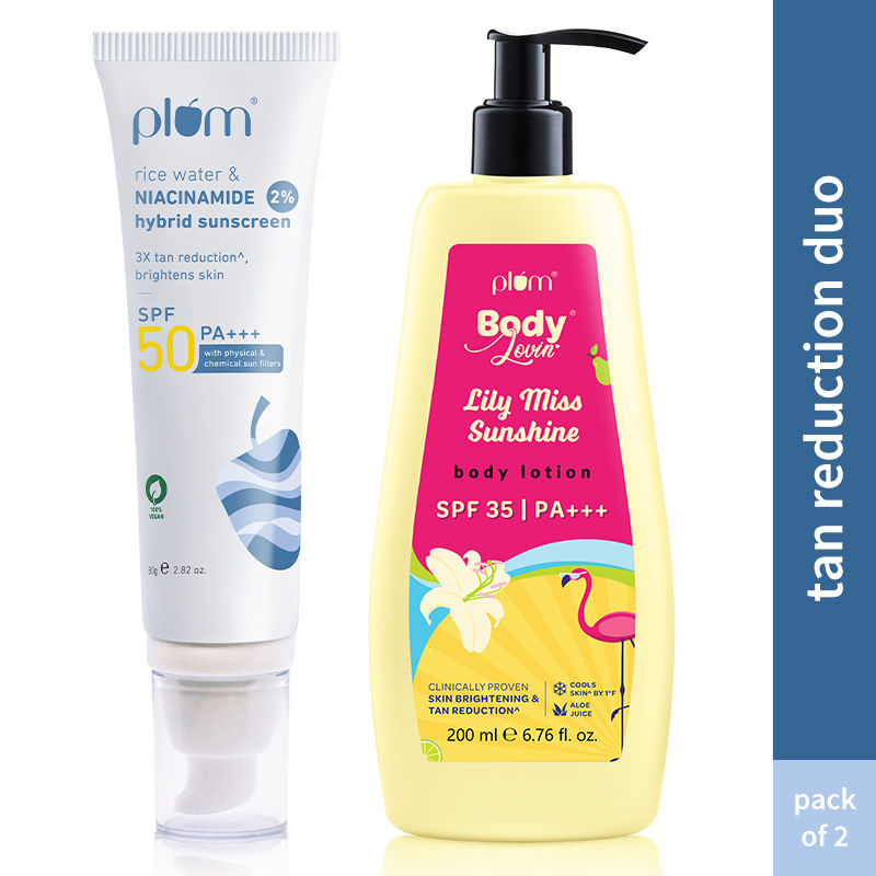 Buy Plum Body Lotion & Sunscreen Combo For Sun Protection & Hydration ...
