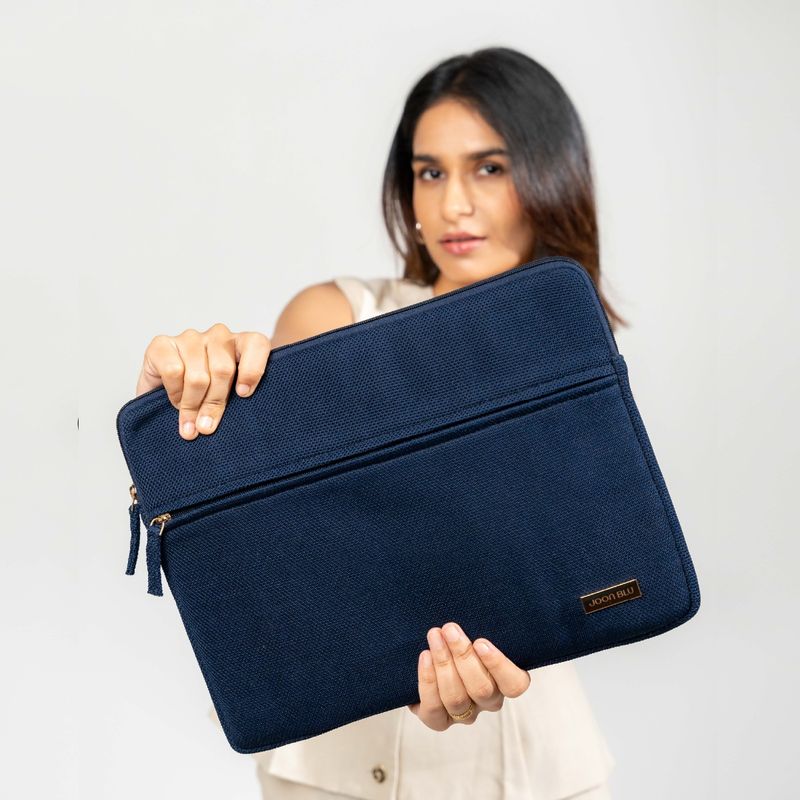 Buy Joon Blu Minimal Blue Laptop Sleeve Urban Chic laptop Sleeve (M) Online
