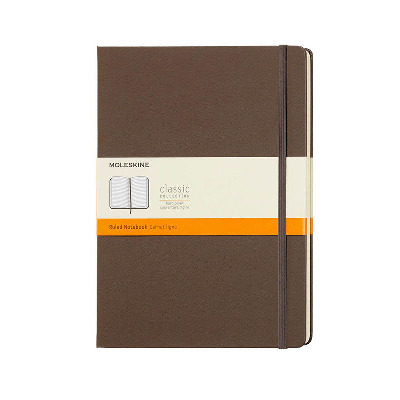 Moleskine Classic Notebook Ruled Hard Cover Xl - Earth Brown: Buy ...