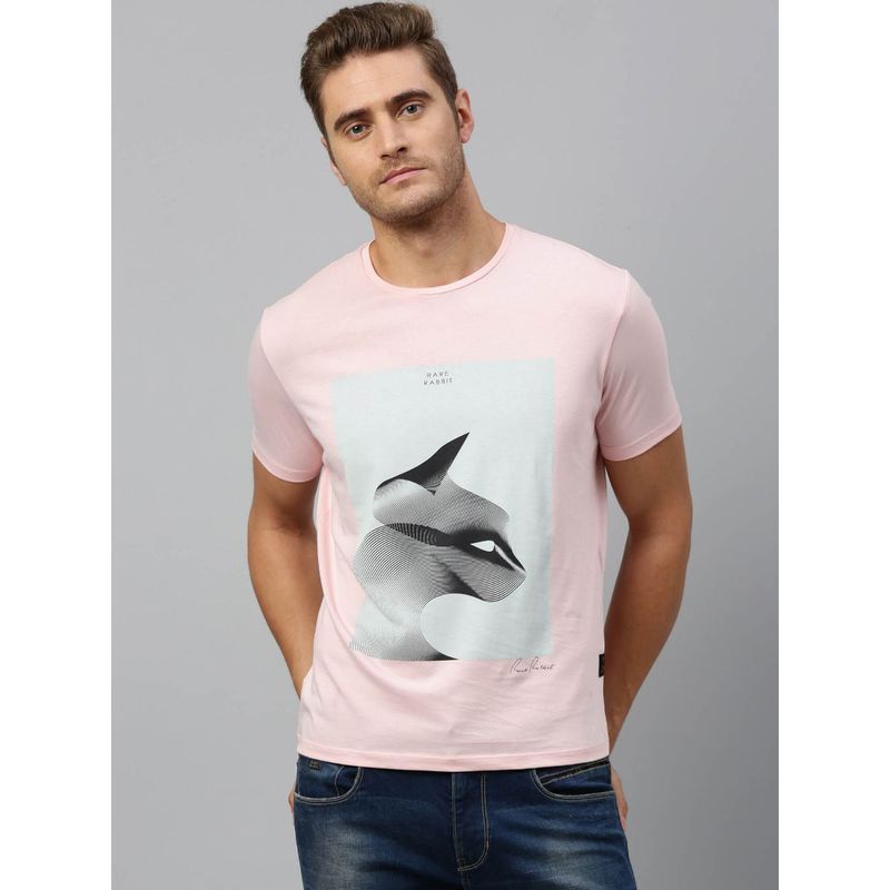 Buy RARE RABBIT Pink Printed T-Shirt Online