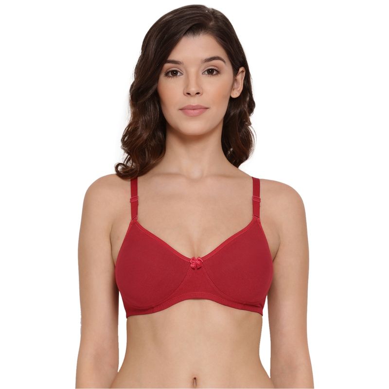 Buy Lux Lyra 514 Poppy Red Cotton Moulded Bras For Women Online