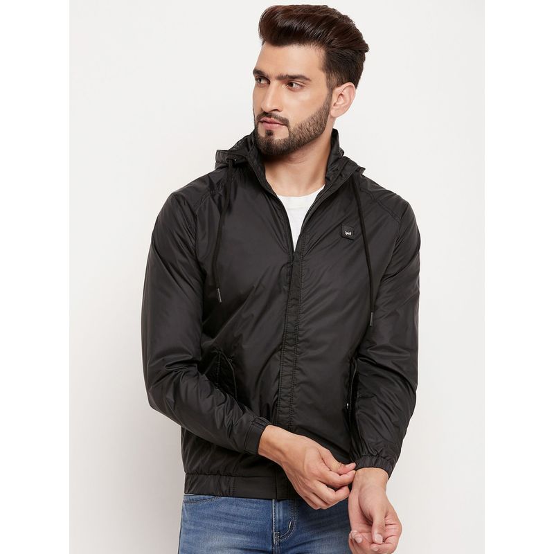 Buy SPIRIT Mens Black Solid Jacket Online