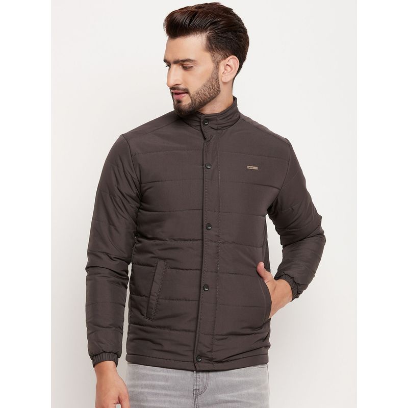Buy SPIRIT Mens Brown Solid Jacket Online