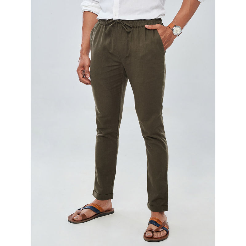 Buy The Souled Store Solids Teak Cotton Pants For Mens Online