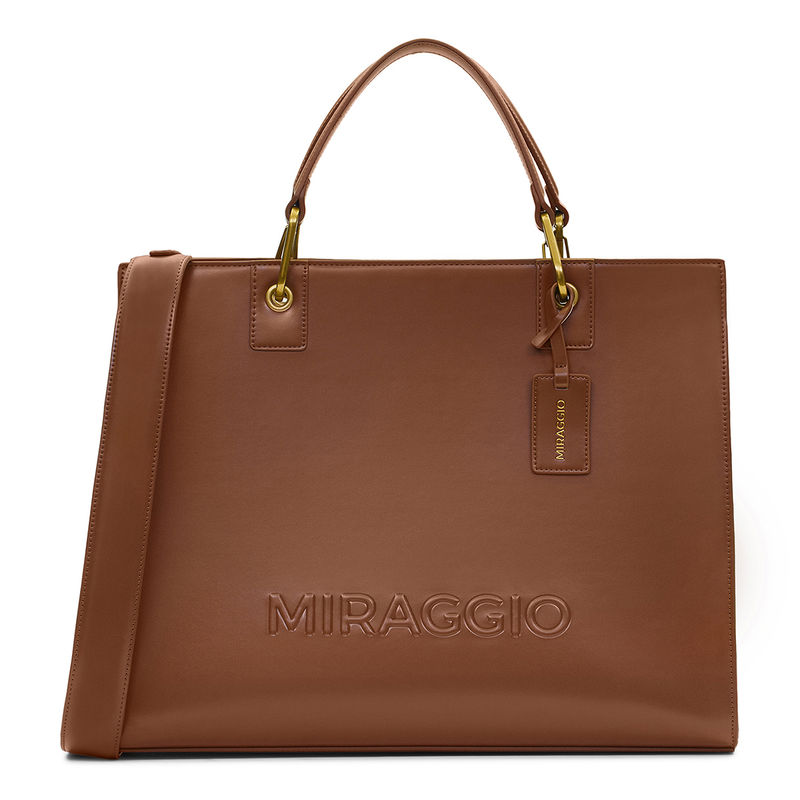 Buy MIRAGGIO Brown Ace Tote Bag (XL) Online