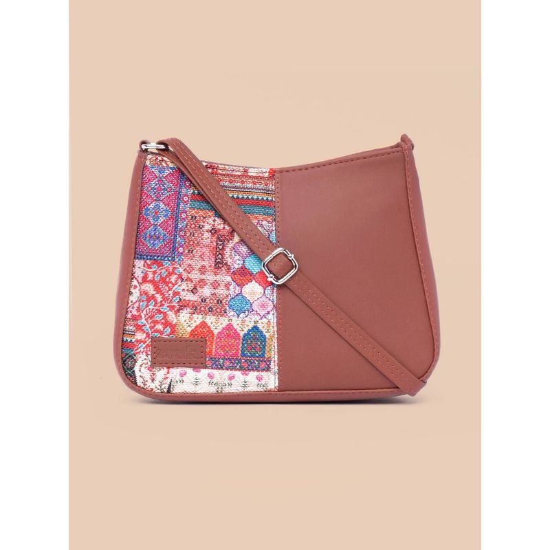 Buy Zouk Multi-Color Handcrafted Vegan Leather Sling Bag For Women Online